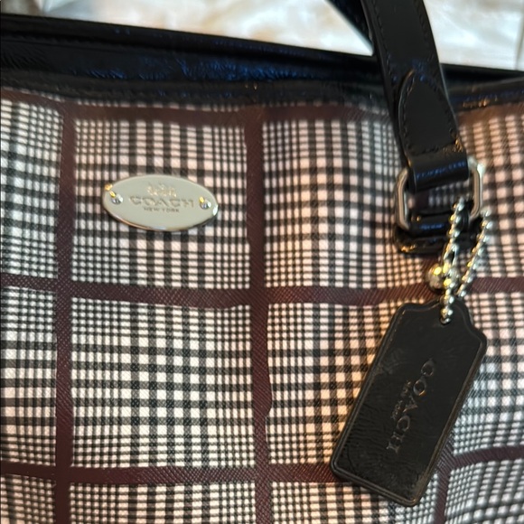 Coach | Bags | Coach Black And White Checkered Womens Bag | Poshmark